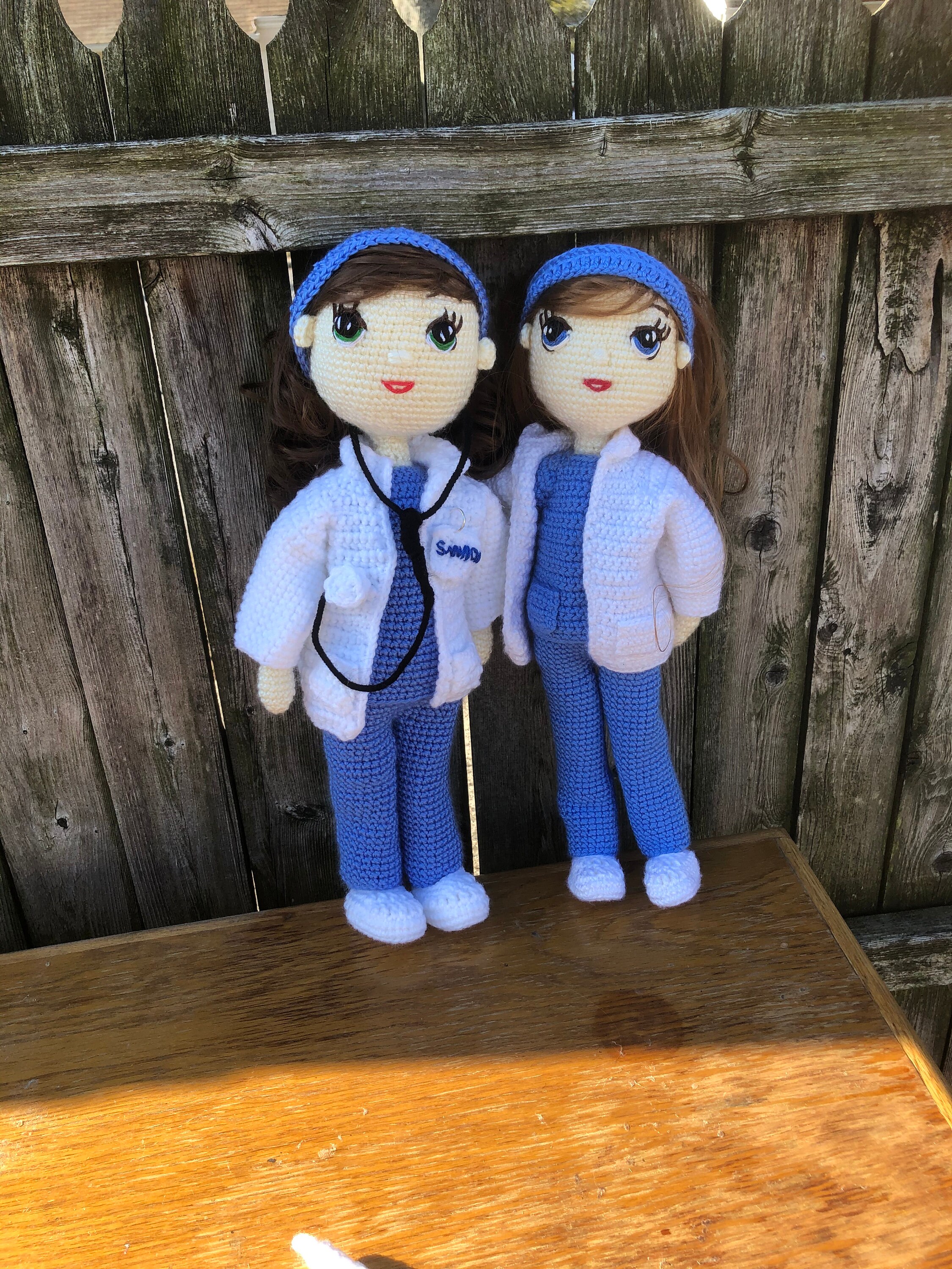 Amigurumi Doll Nurse Crochet Dolls Custome Nurses or Doctors Made to ...