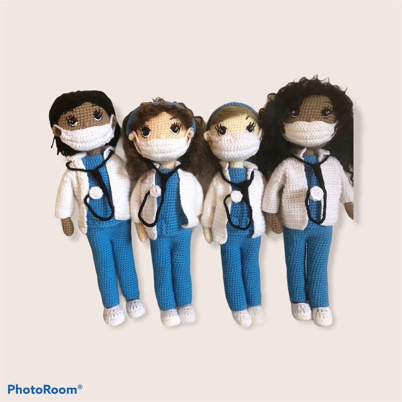 Amigurumi Doll Nurse Crochet Dolls Custome Nurses or Doctors Made to ...