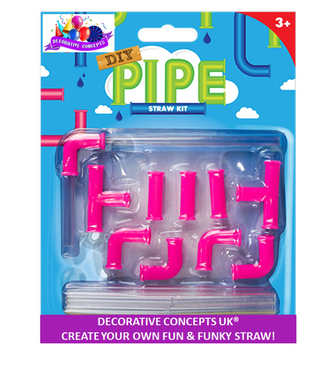 Reusable Silly Straw Build Your Own Funny Straw Crazy - Etsy