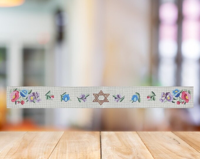 Floral Star Atarah (tallit Collar) - Needlepoint Canvas Only - Etsy