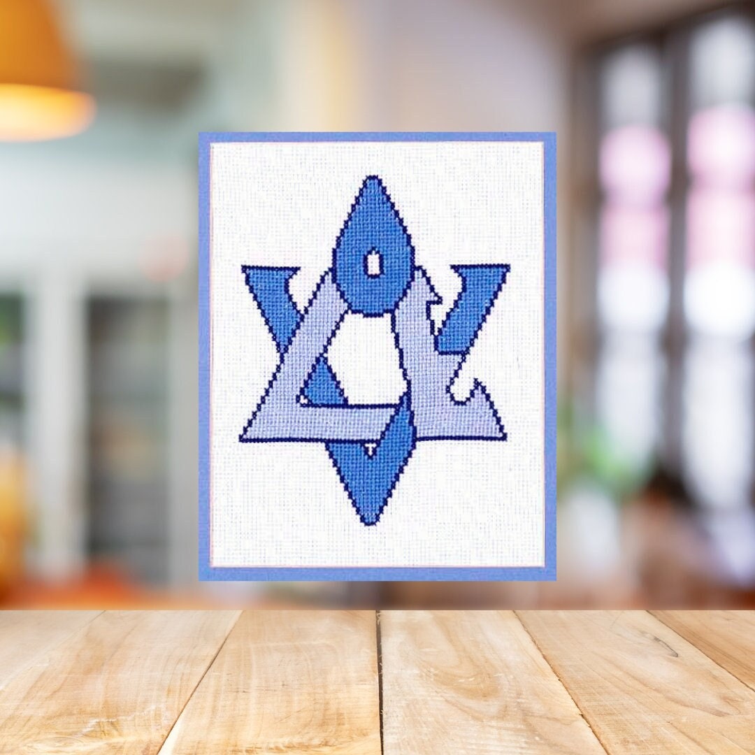 Love Star of David Cross Stitch Pattern - Etsy