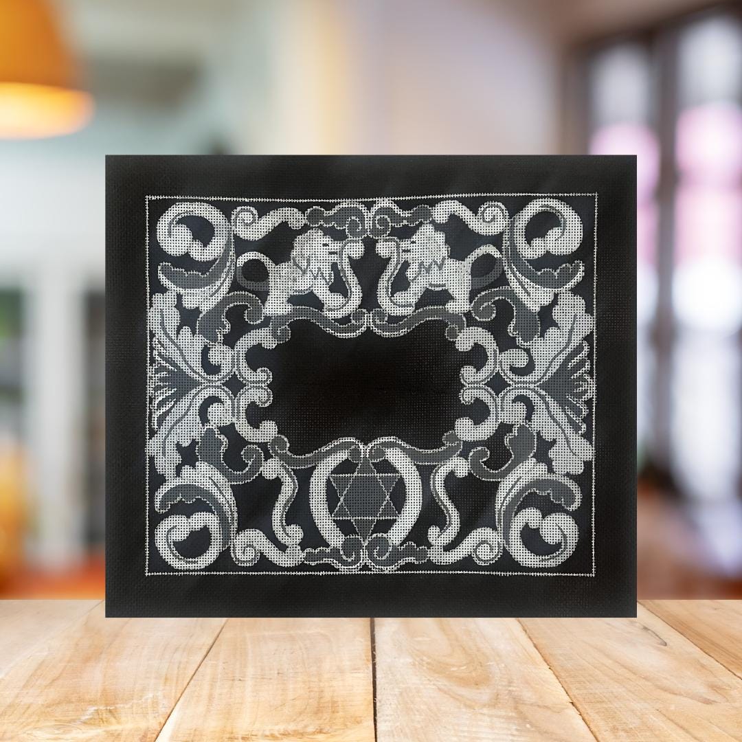 Lions With Star Tallit Bag - Needlepoint Canvas Only - Etsy