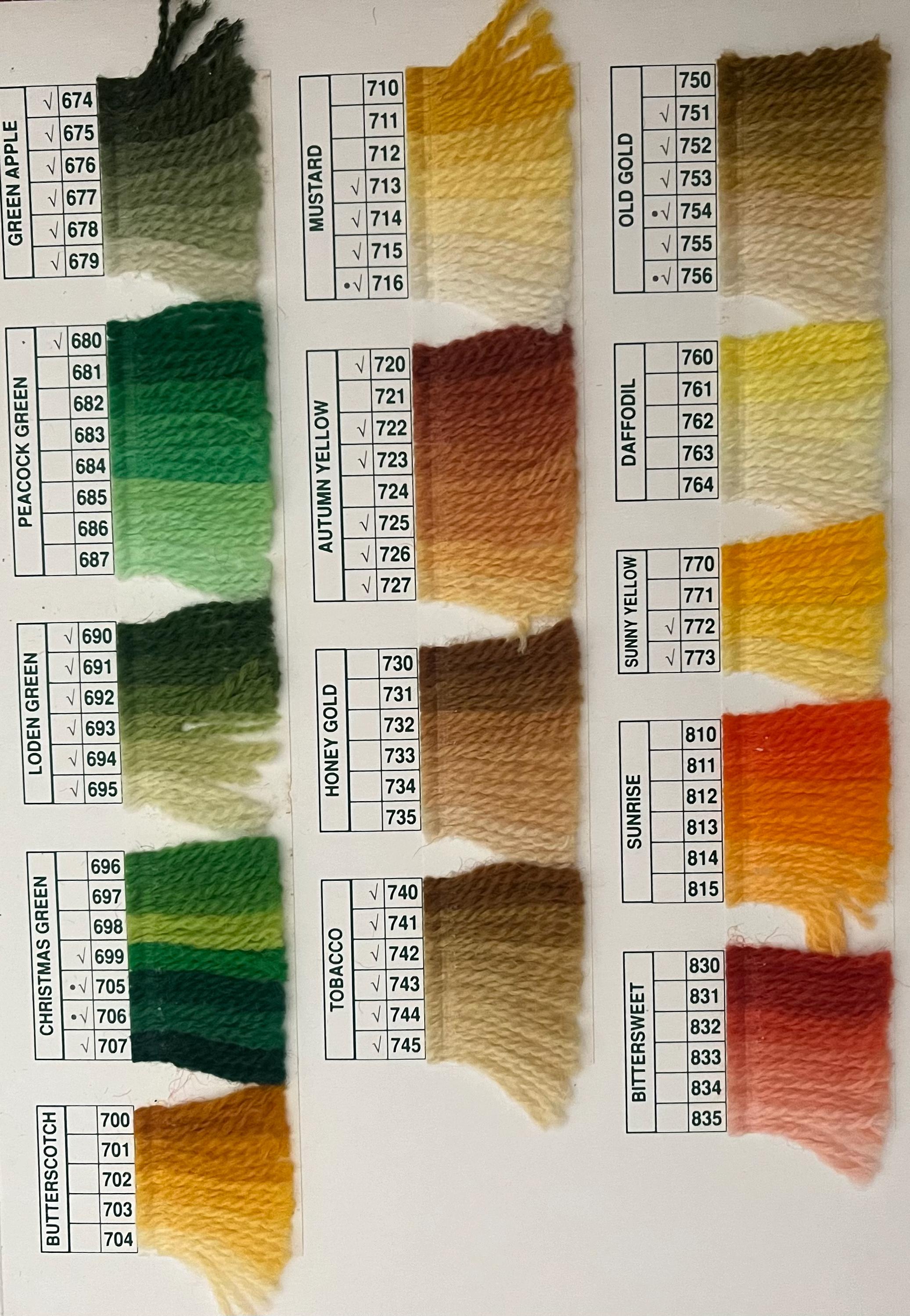 Paternayan Persian Wool - 8 Yard Skeins, Colors 703 - 972 - Etsy