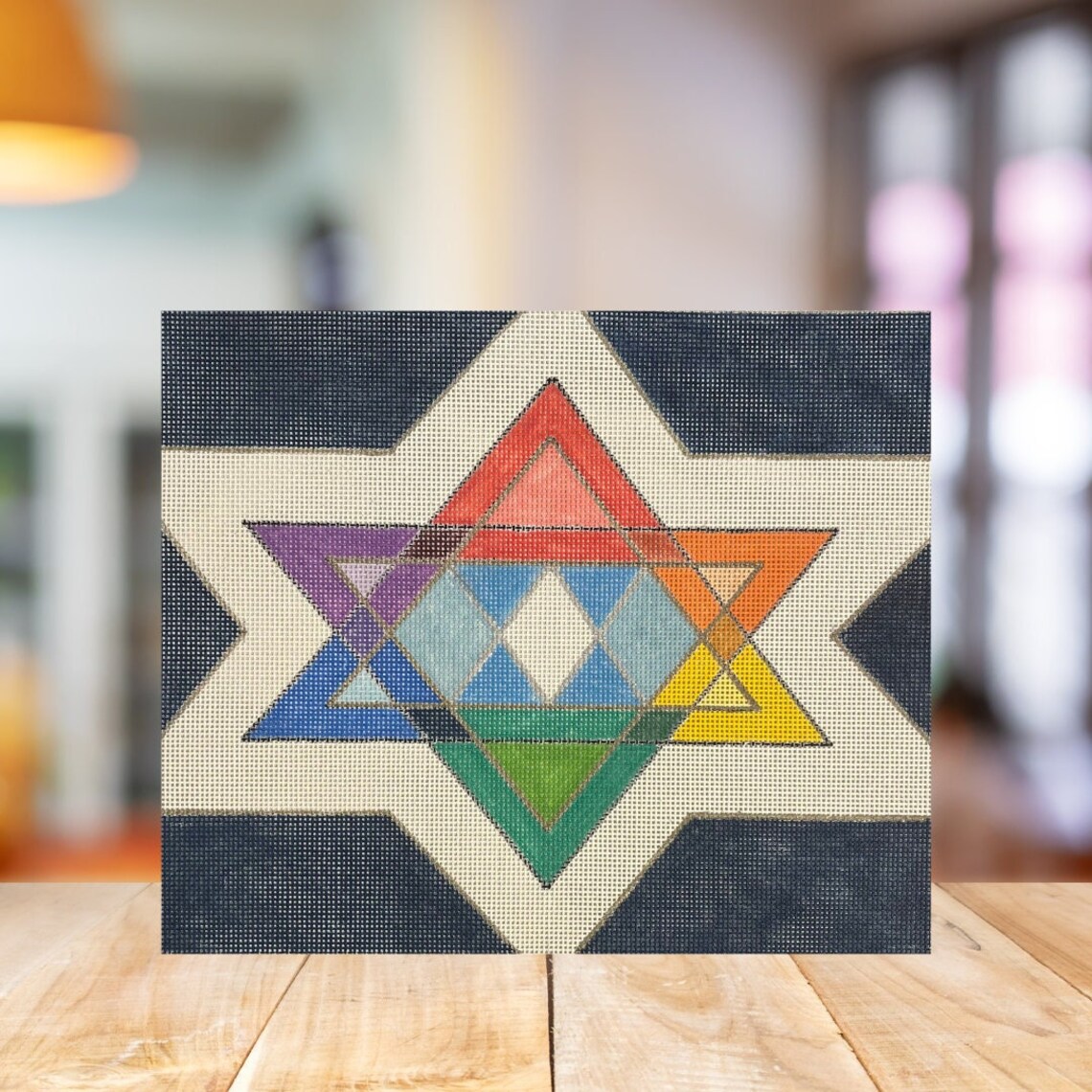 Color Wheel Star Tallit Bag Needlepoint Canvas Only - Etsy