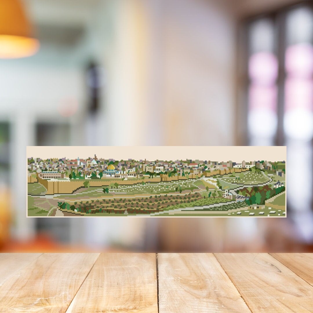 Jerusalem Panorama Counted Cross Stitch Pattern - Etsy