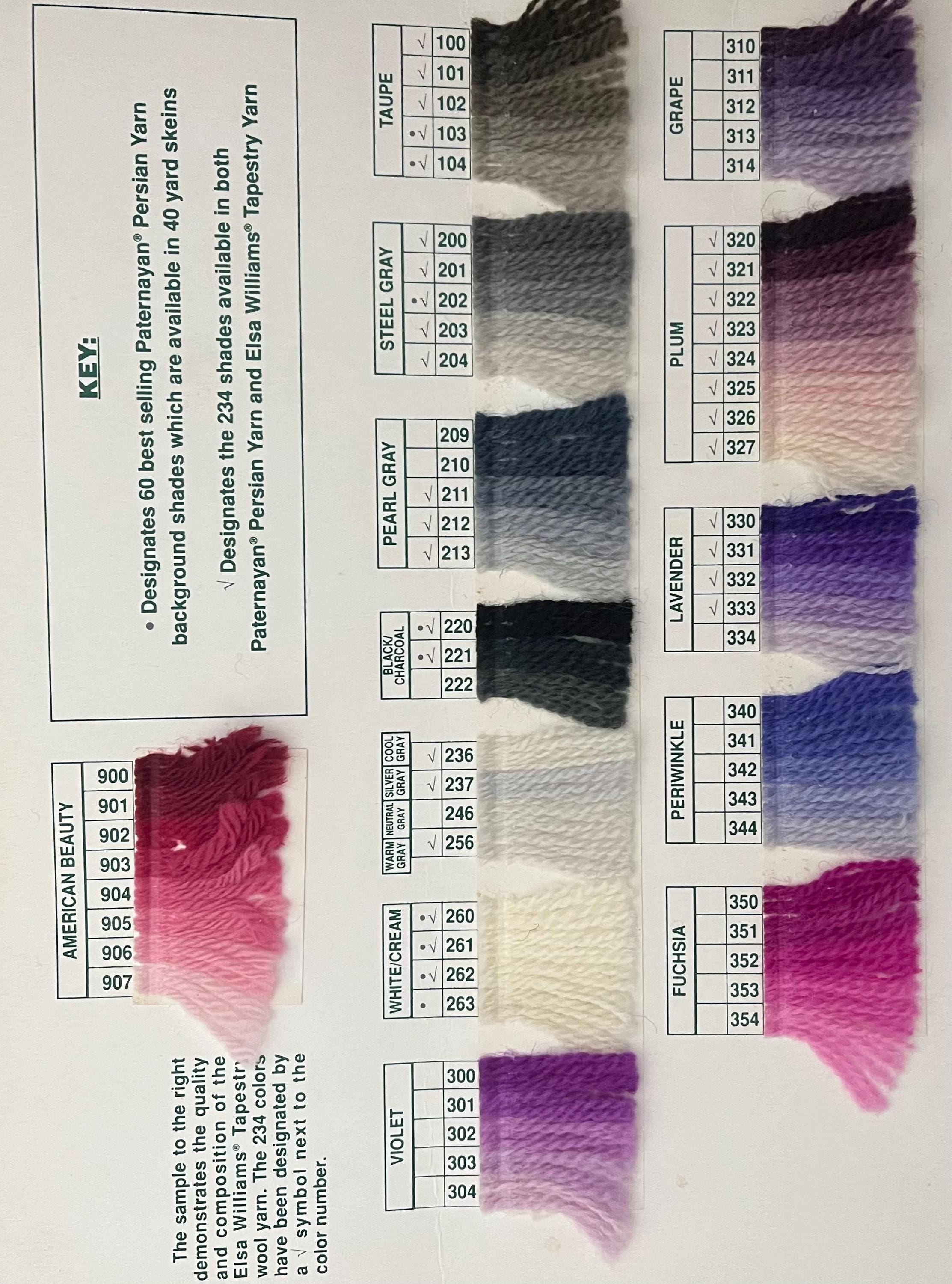 Paternayan Persian Wool - 8 Yard Skeins, Colors 703 - 972 - Etsy