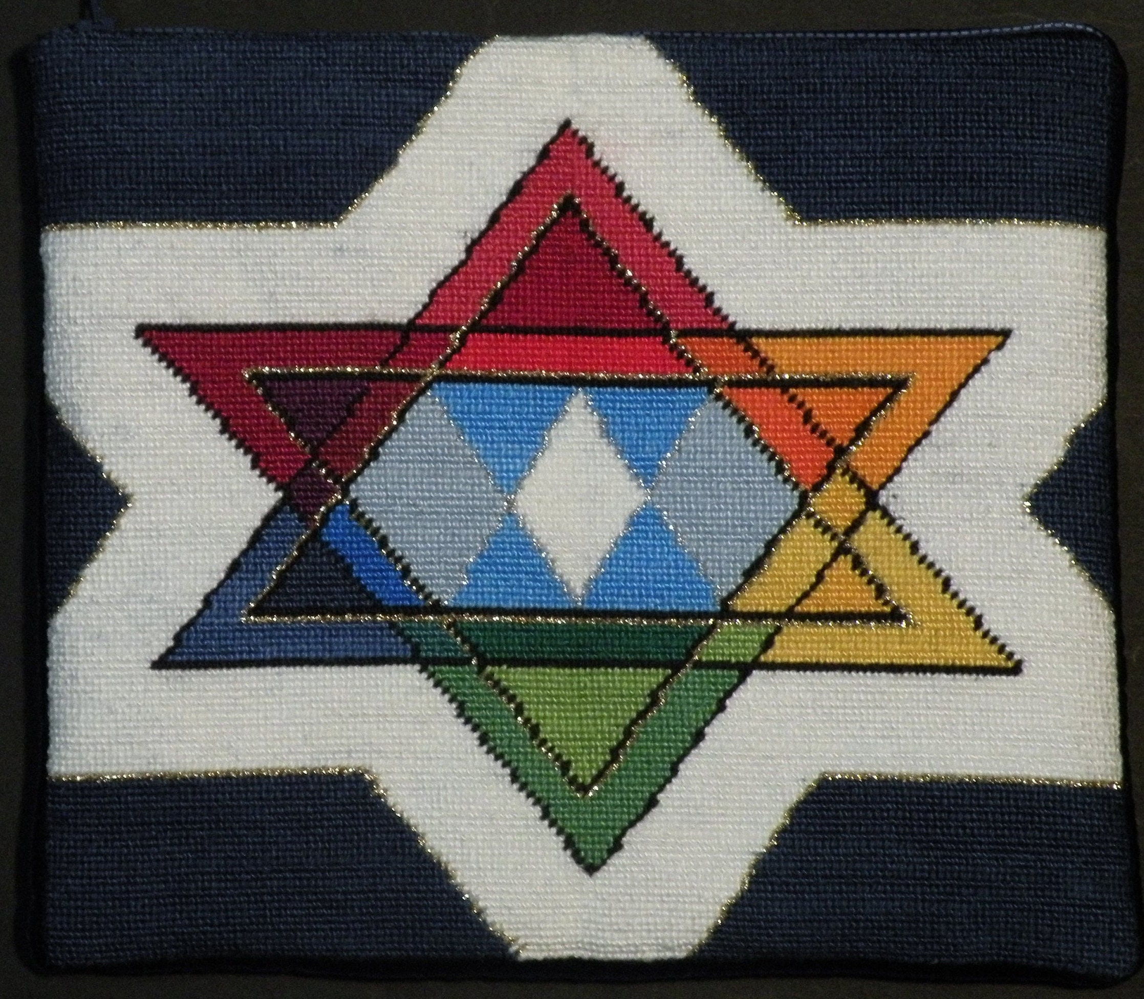 Color Wheel Star Tallit Bag Needlepoint Canvas Only - Etsy