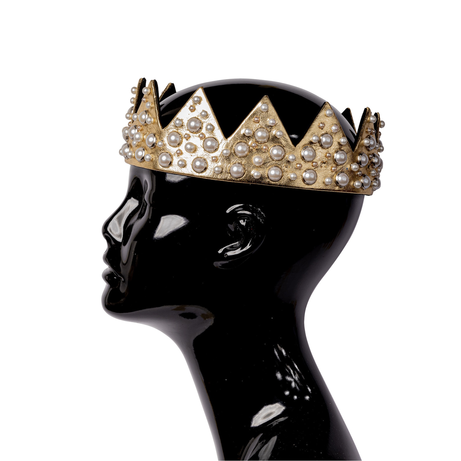 Gold Pearl Paradise Crown || Unisex || Adjustable With Strap || One ...