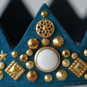 The Teal Royal Palace Regalia Crown || Unisex || Adjustable With Velcro ...
