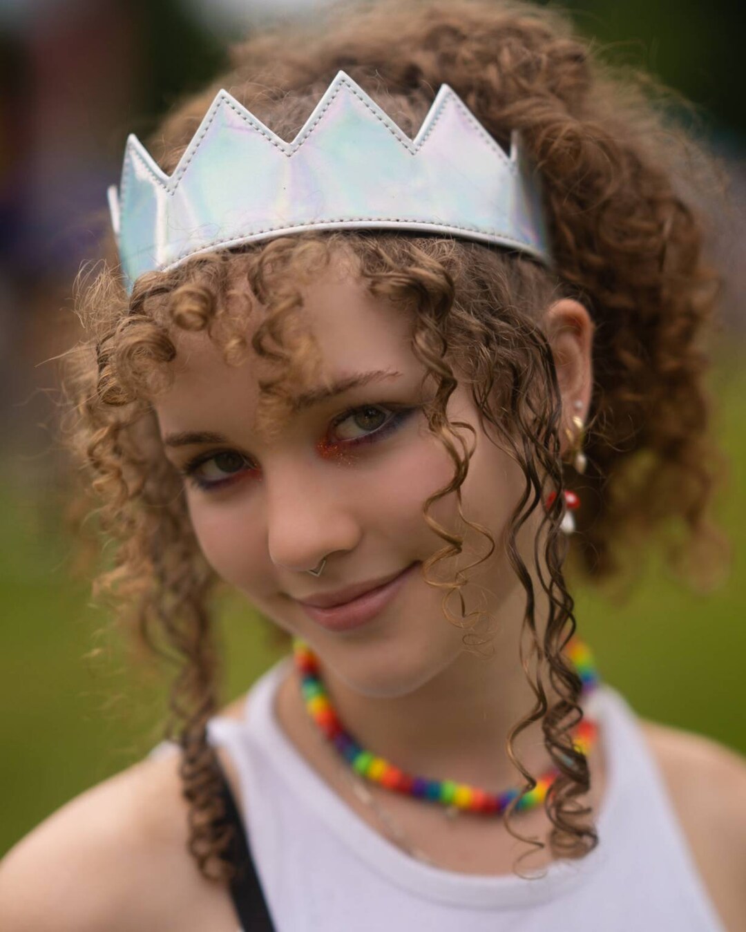 Holographic Crown || Unisex || Adjustable With Strap || One Size Fits ...