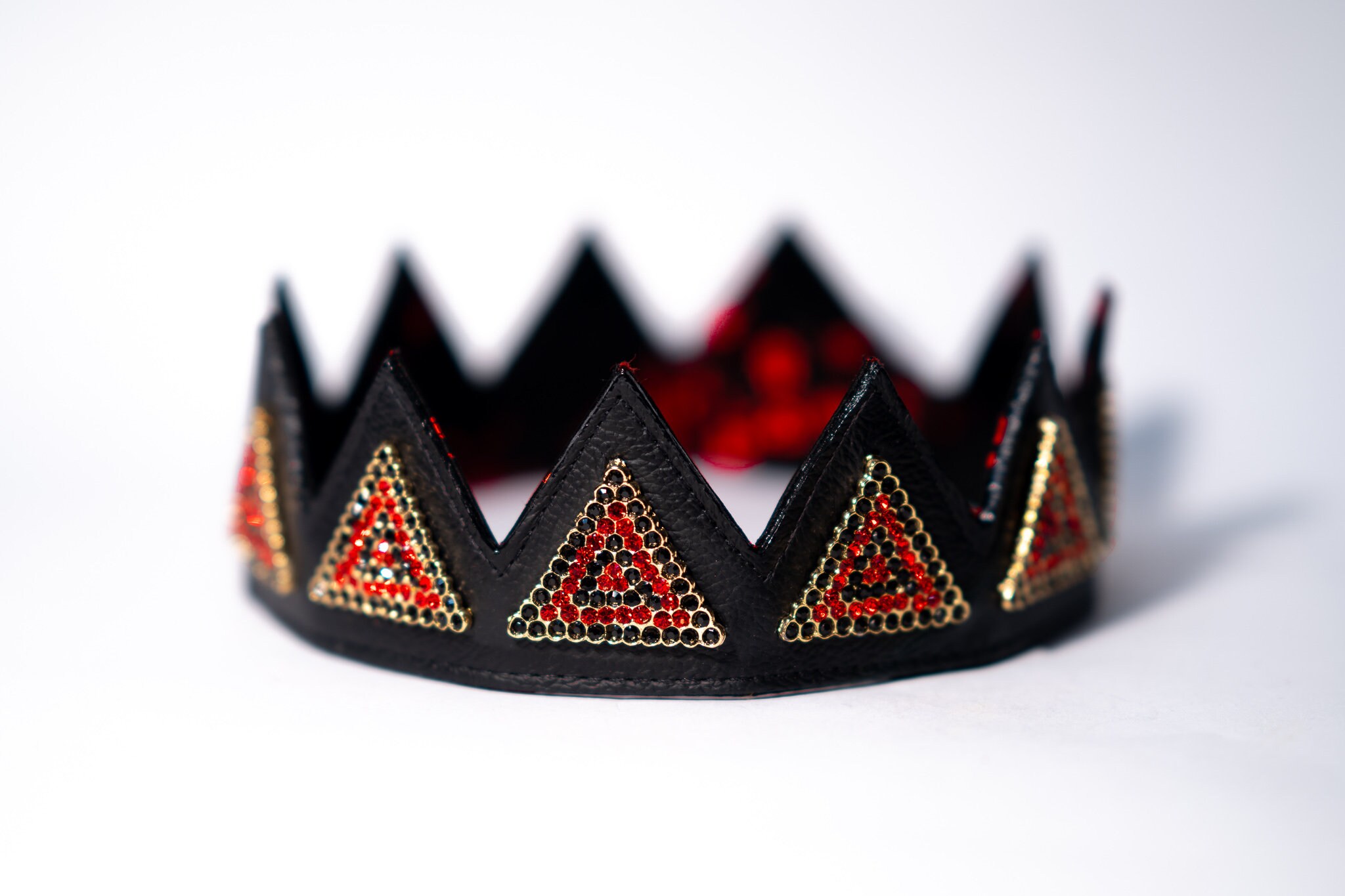 Red and Gold Crystal Blade Crown Unisex Adjustable With - Etsy