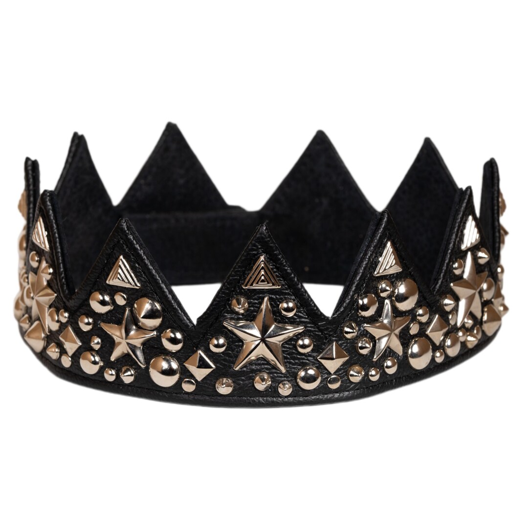 Black and Gold Star Regalia Crown || Unisex || Adjustable With Strap ...