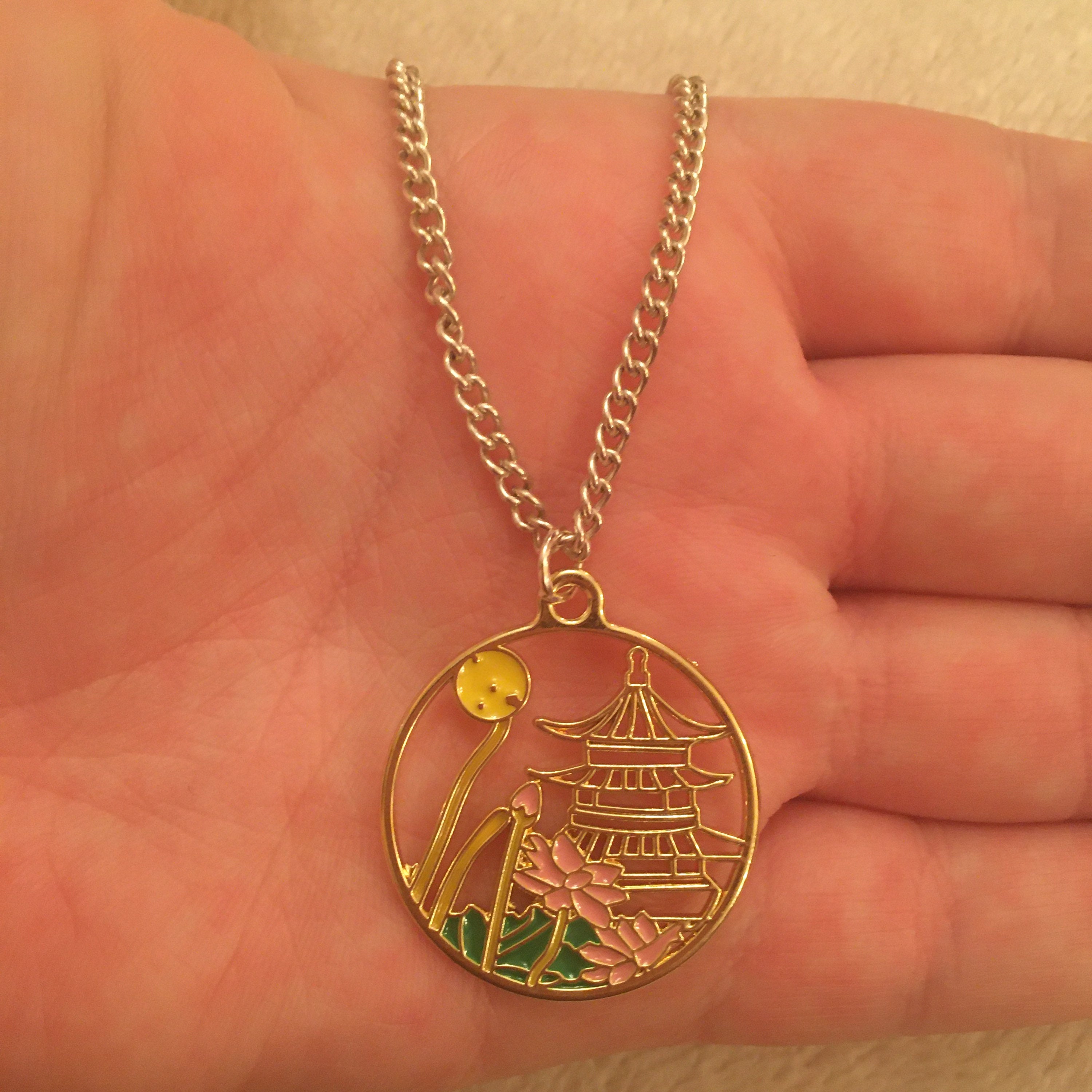 Silver Chain Necklace With Skyline/ Landscape Charm Skyline - Etsy