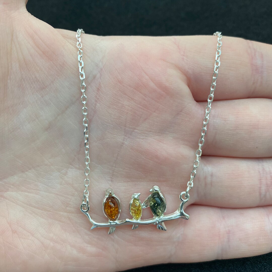 Sterling Silver Three Little Birds Necklace, Sterling Silver Necklace ...