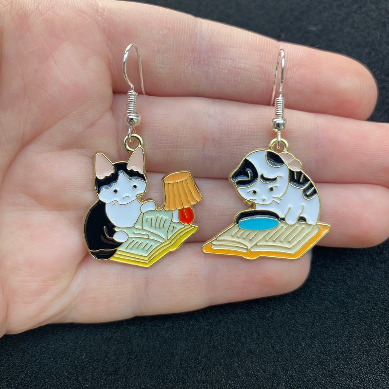 Funny Book Earrings - Etsy UK
