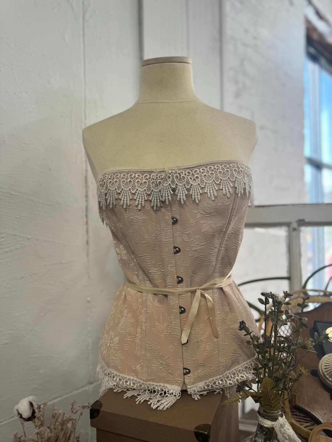 Tabletop Mannequin Torso Vintage Dress Form With Corset - Etsy
