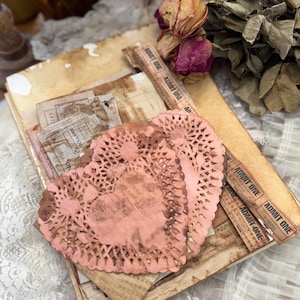 Tea & Coffee Stained Paper Bundle – Vintage Junk Journal Ephemera Kit ...
