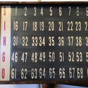 BINGO Wood Sign Farmhouse Wood Sign Distressed Sign Farmhouse Decor ...