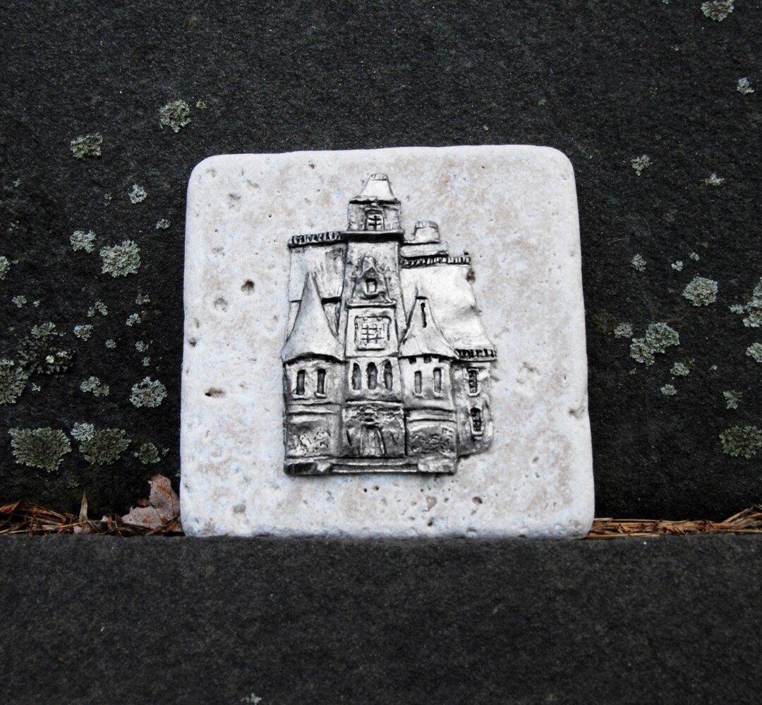 Haunted House Stone Tile Spooky Victorian Haunted Mansion - Etsy