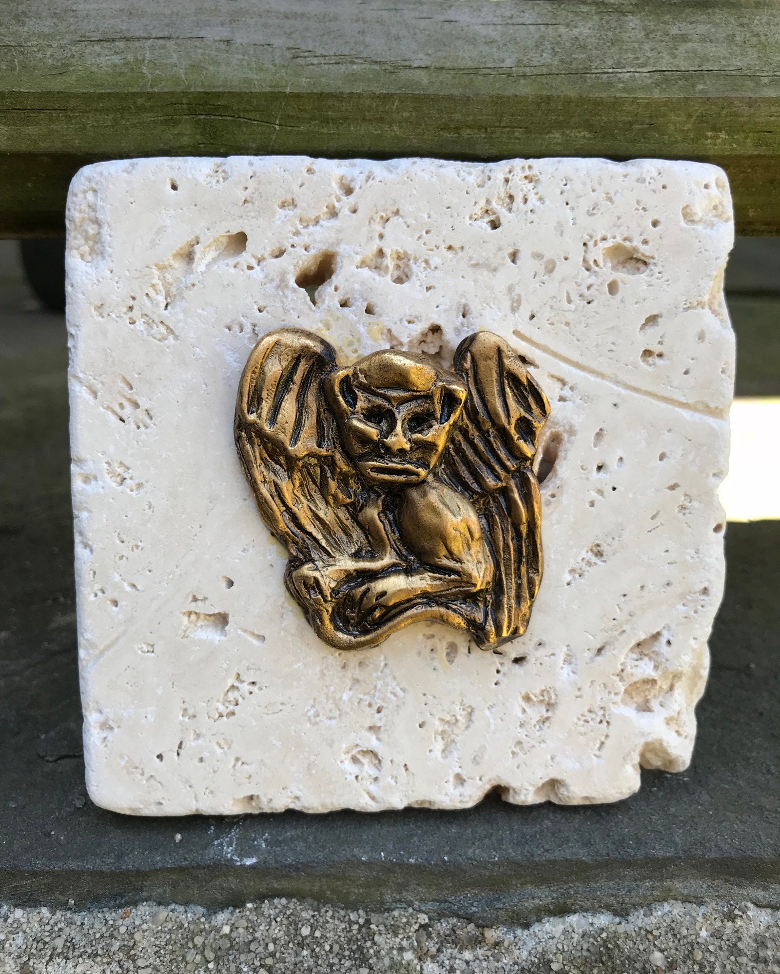 Flying Monkey Gargoyle Stone Tile Chicago Building Gothic Lover ...