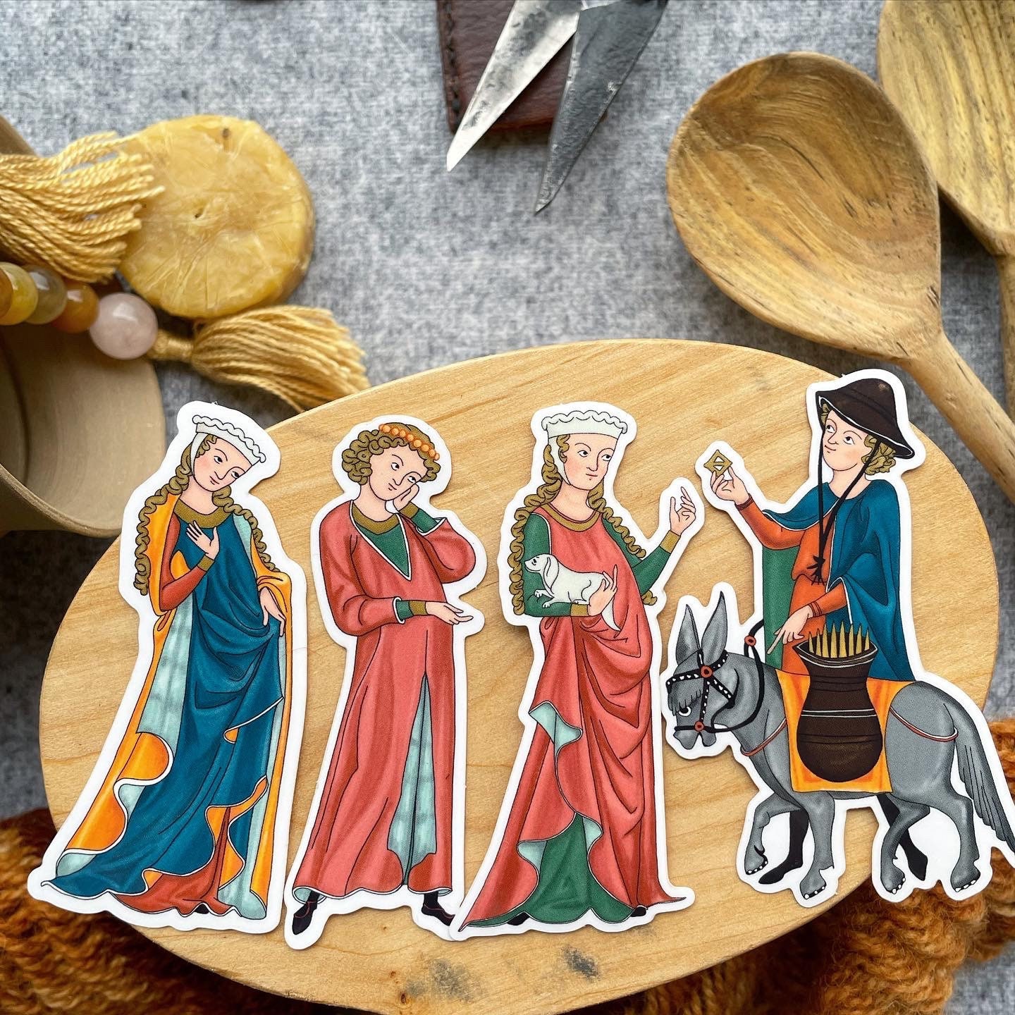 Medieval Manuscript Vinyl Stickers - Etsy