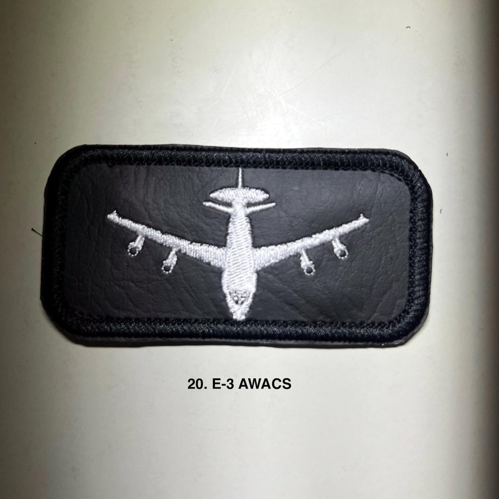 Aircraft Patch Embroidered on Black Leather by Blackhat Designs - Etsy