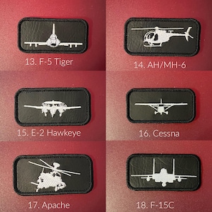 Aircraft Patch Embroidered on Black Leather by Blackhat Designs - Etsy