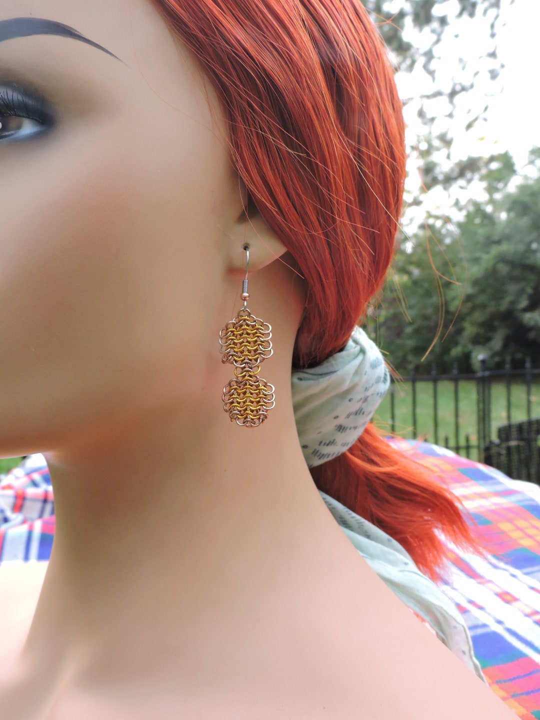 Chainmail, Handcrafted, Inlay, Honeycomb, Gift, E4-1 ,anniversary ...