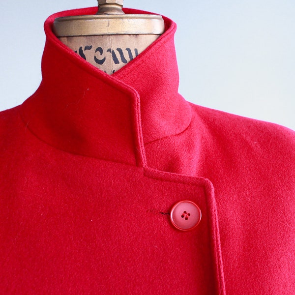 Red Wool Coat - Etsy