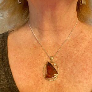 Lavic Siding Jasper & Clear CZ Oval Necklace - Etsy