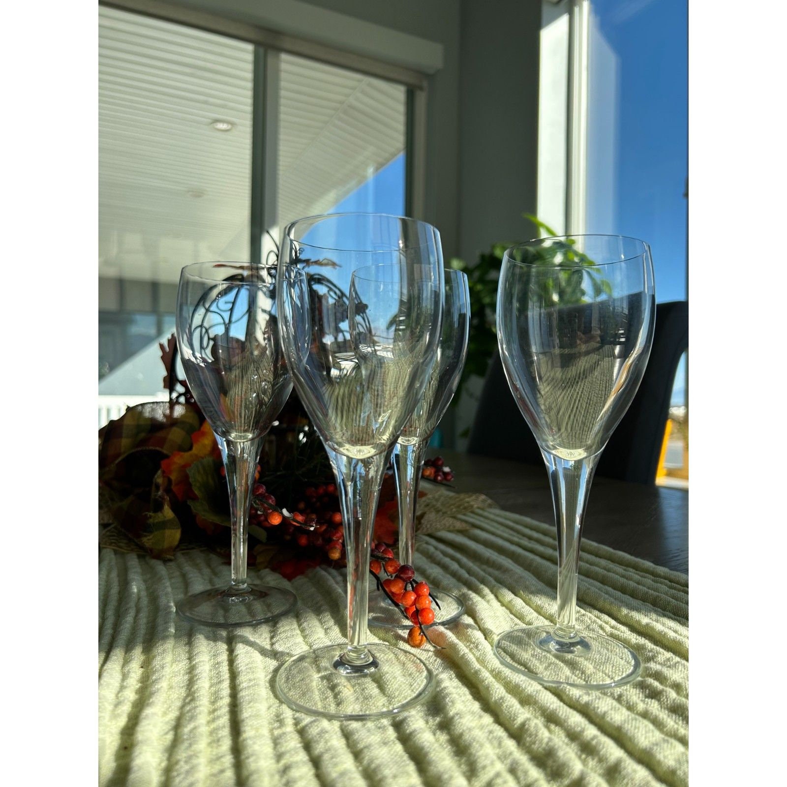 Set of 4 Gorgeous, Simple Crystal Goblets by Crate and Barrel - Etsy