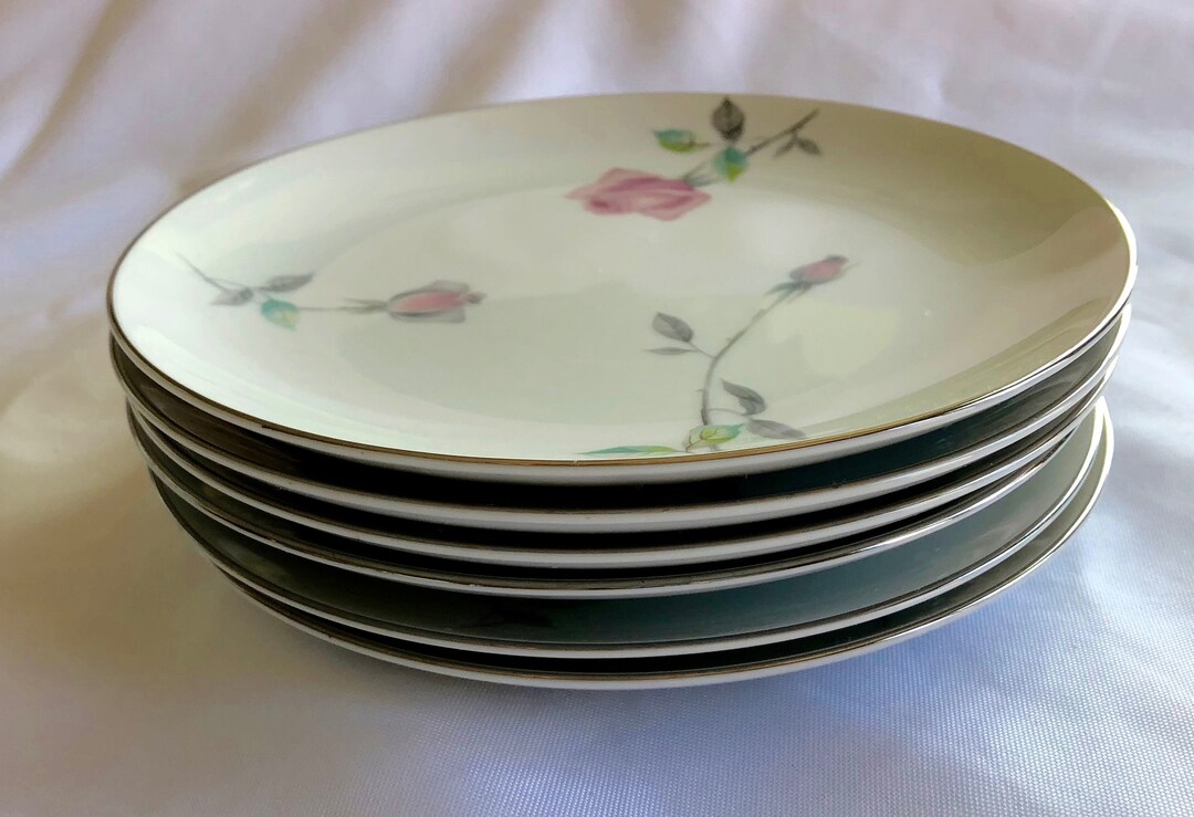 Vintage Fine China Salad Plates, by Sango, Etude Pattern, Set of 6 - Etsy