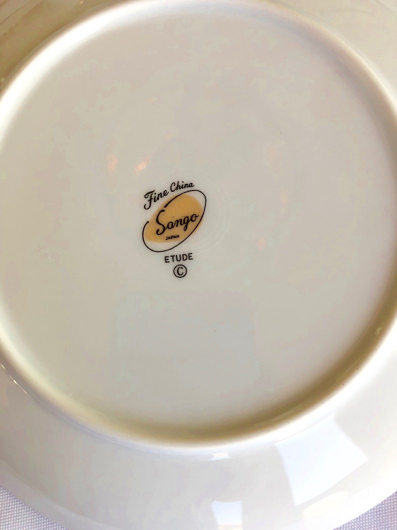 Vintage Fine China Salad Plates, by Sango, Etude Pattern, Set of 6 - Etsy