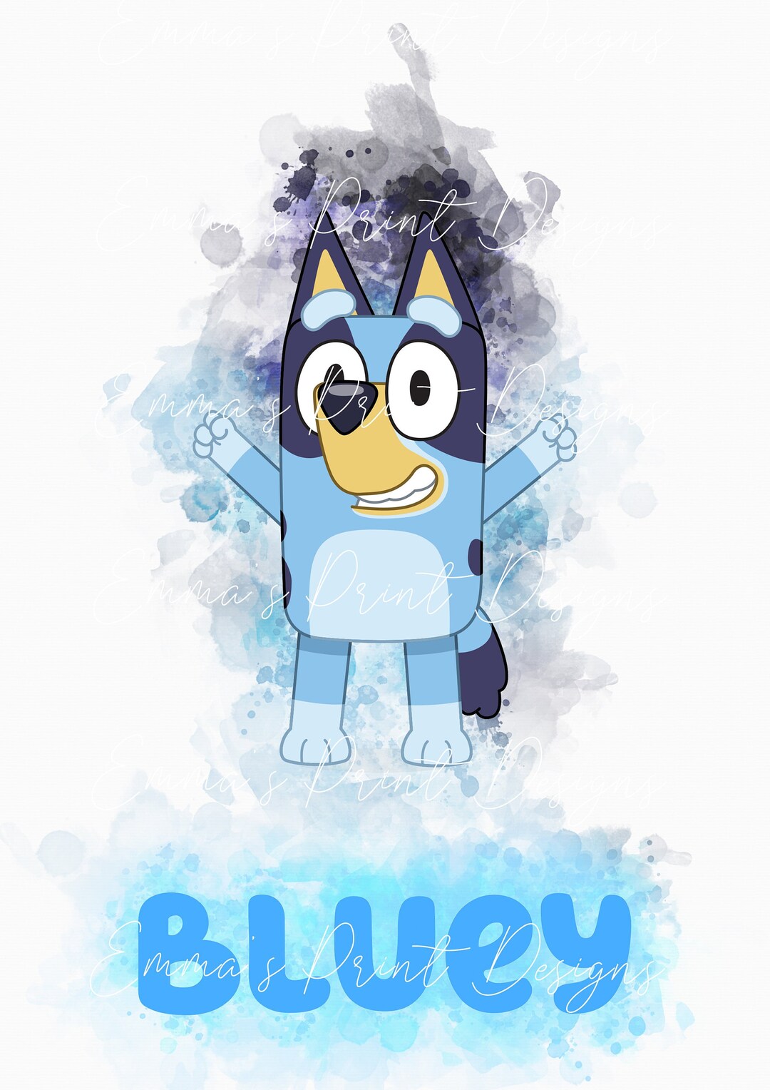 Instant Download Bluey Watercolour Clipart bluey - Etsy Australia