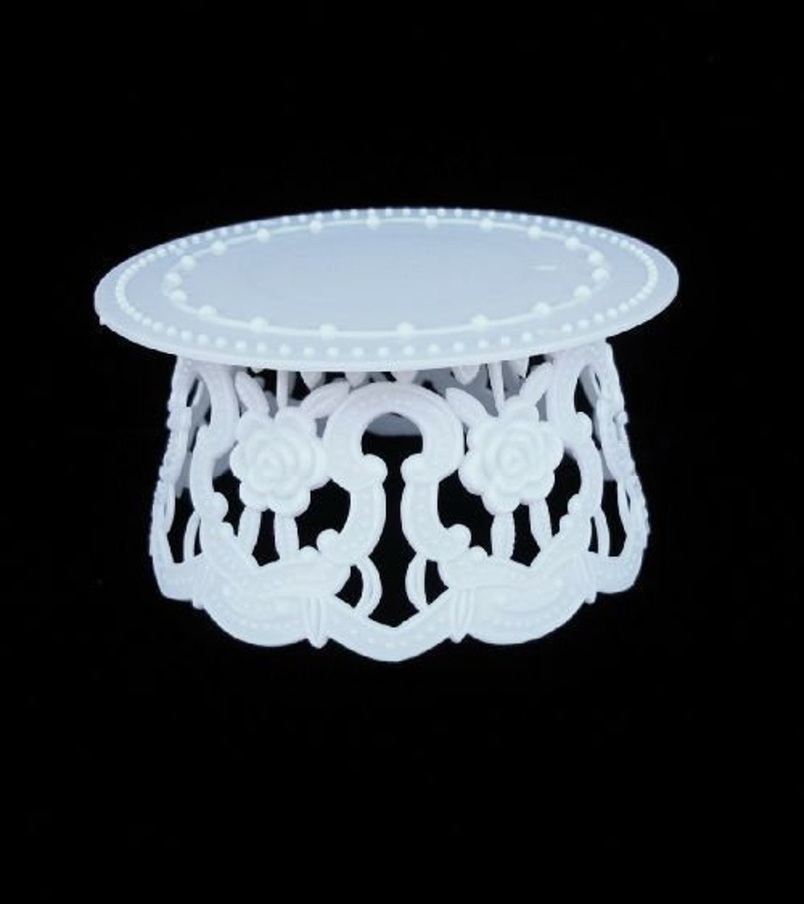 4.5 Inch White Plastic Ornament Base for Cake Topper Base & - Etsy