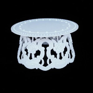 4.5 Inch White Plastic Ornament Base for Cake Topper Base & Favors 12 ...