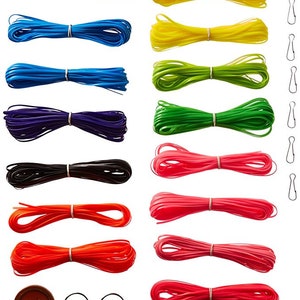 Rexlace Plastic Craft Lace Lanyard Cord Neon Colors Kit 450 Feet - Etsy