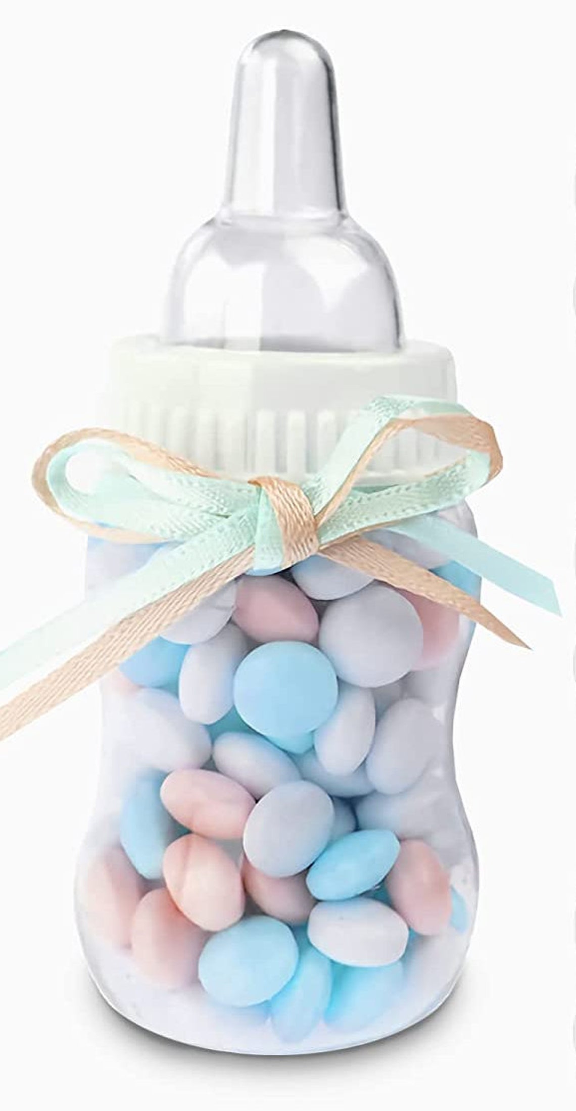 4.25 Fillable Plastic Mini Baby Bottles White Cap 12 Pieces - Etsy