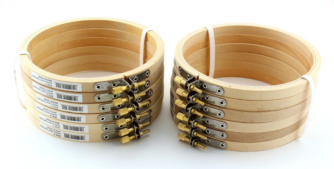 5 Inch Round Wooden Embroidery Hoops Bulk 12 Pieces - Etsy