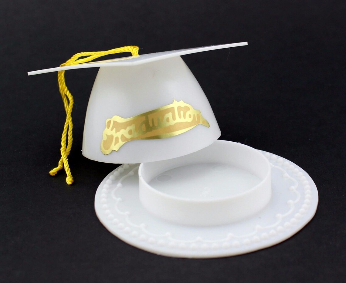 White Graduation Cap Favor Box 3.5 Inch Graduation Favor 12 - Etsy