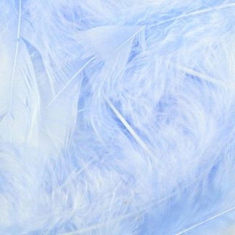 Light Blue Fluff Marabo Craft Feathers 10.5 Grams - Etsy
