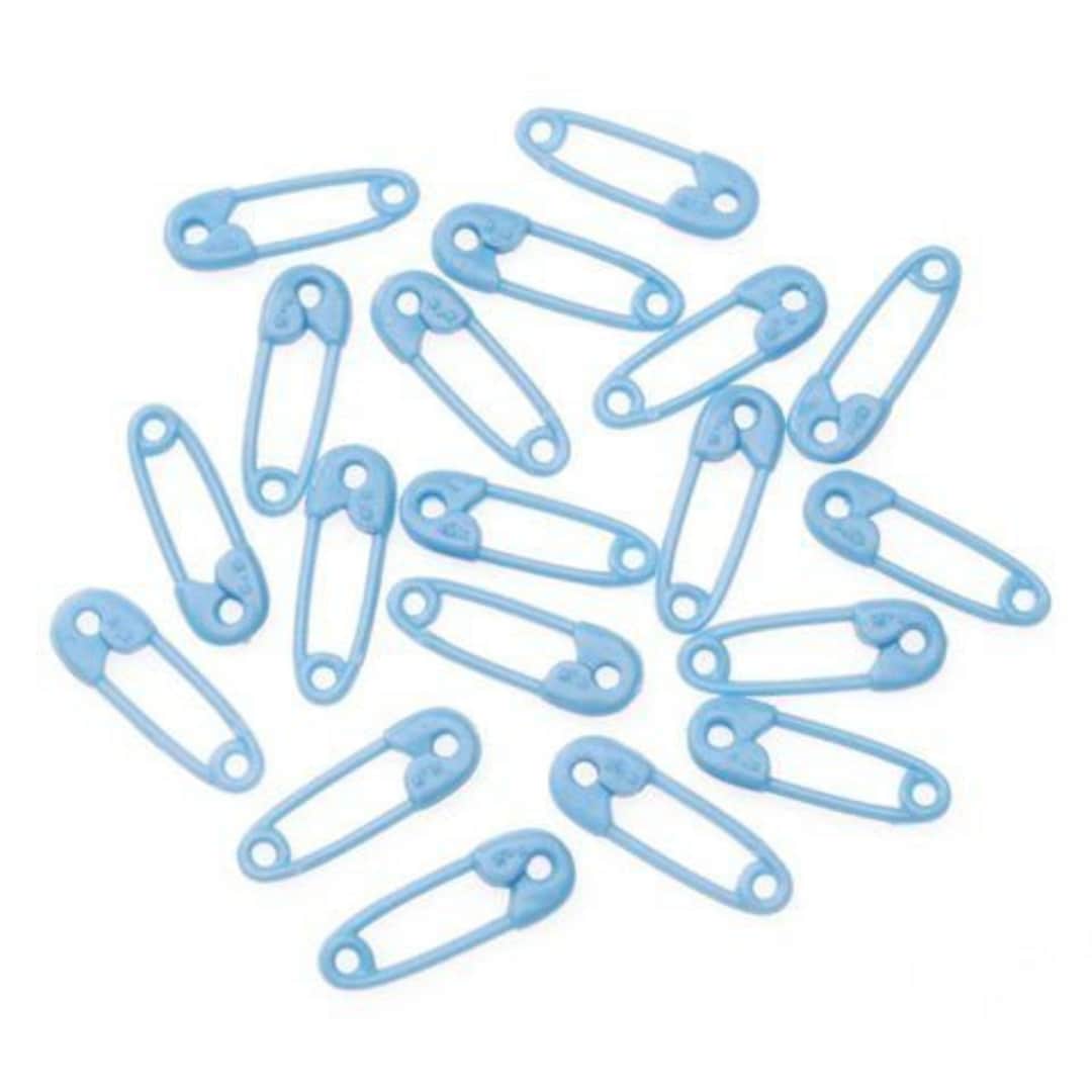 2.5 Inch Blue Small Plastic Diaper Pins for Baby Shower Favors 12 ...
