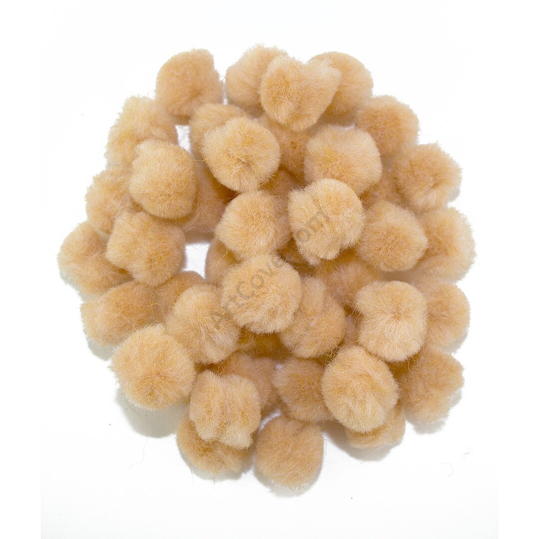 0.5 Inch Beige Tiny Craft Pom Poms 100 Pieces - Etsy