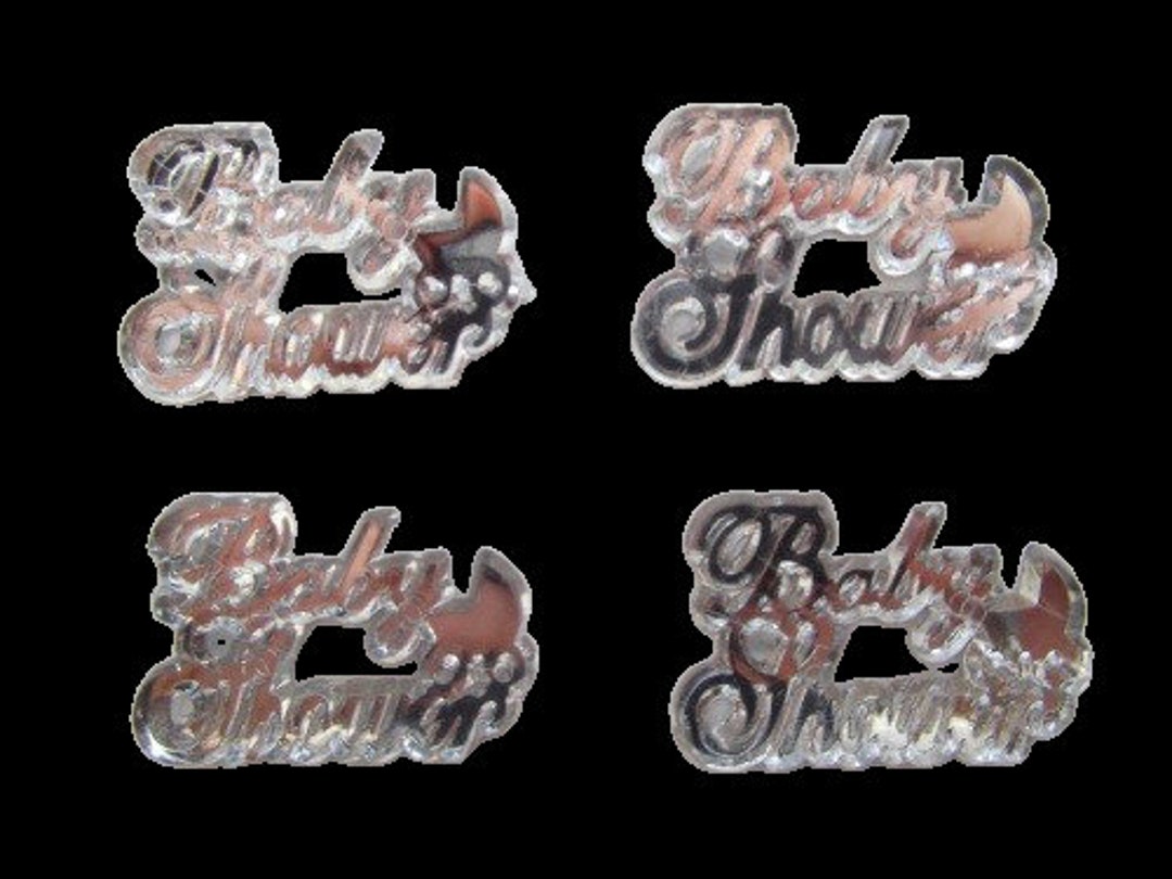 Miniature Baby Shower Acrylic Sign Charm Capias 24 Pieces - Etsy