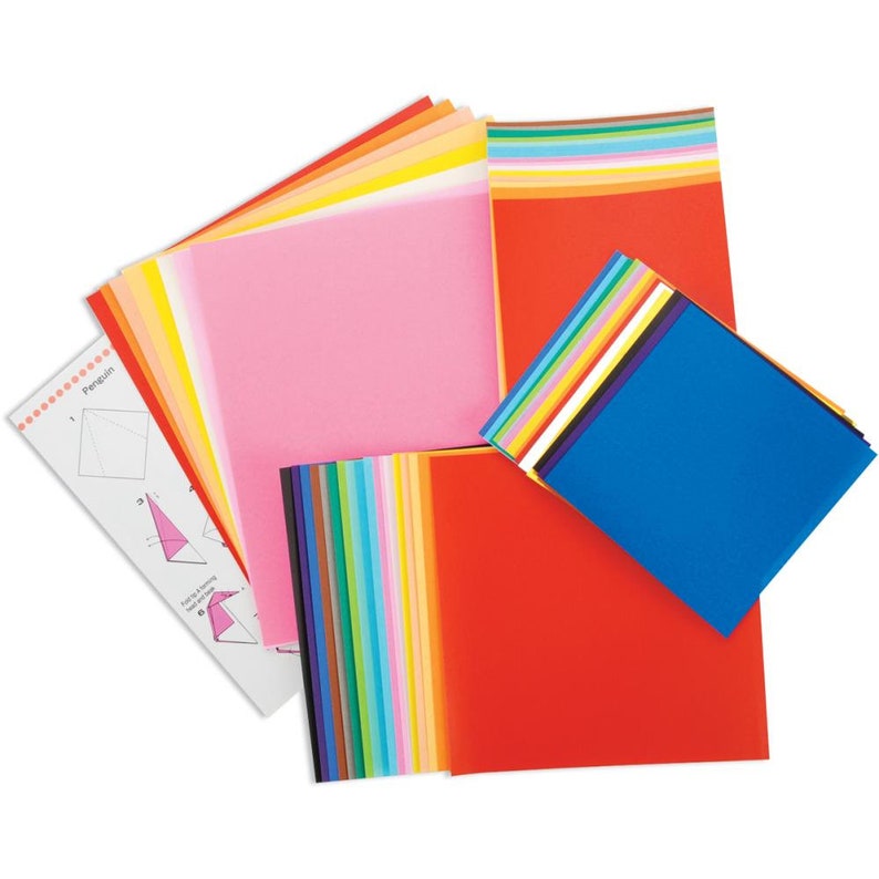 Fold 'ems Solid Origami Paper Assortment 55 Sheets - Etsy