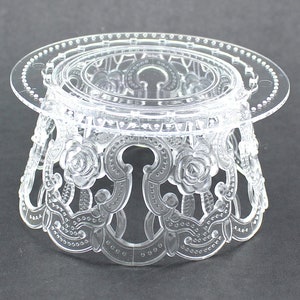 4.5 Inch Clear Plastic Ornament Base for Cake Topper Base & Favors 12 ...