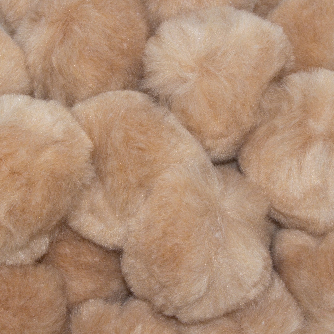 1.5 Inch Beige Craft Pom Poms 50 Pieces - Etsy