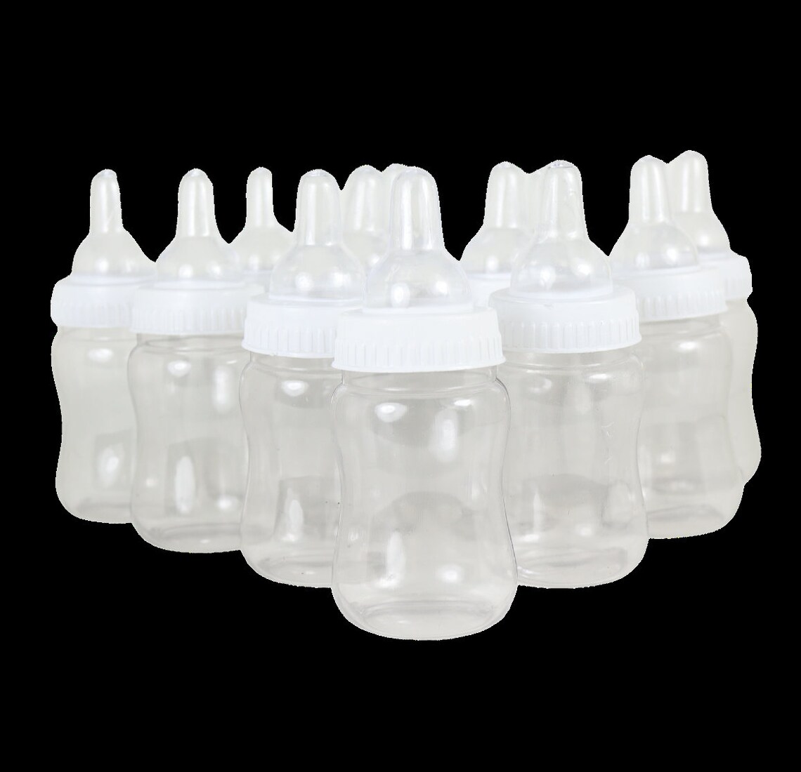 4.25 Fillable Plastic Mini Baby Bottles White Cap 12 Pieces - Etsy
