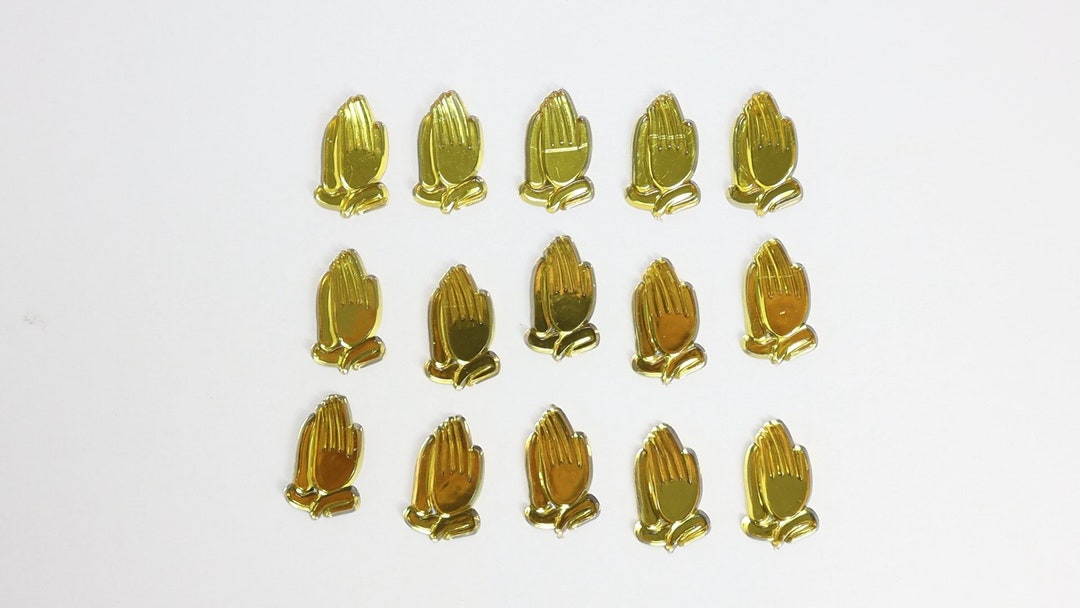 Gold Acrylic Praying Hands Acrylic Charms Capias 24 Pieces - Etsy