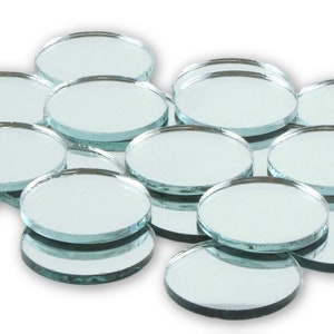 1 Inch Small Mini Round Craft Mirrors Bulk 100 Pieces Mirror Mosaic ...